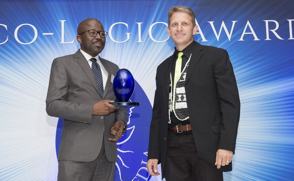 Mr Albi Modise from the Department of Environmental Affairs presents ...